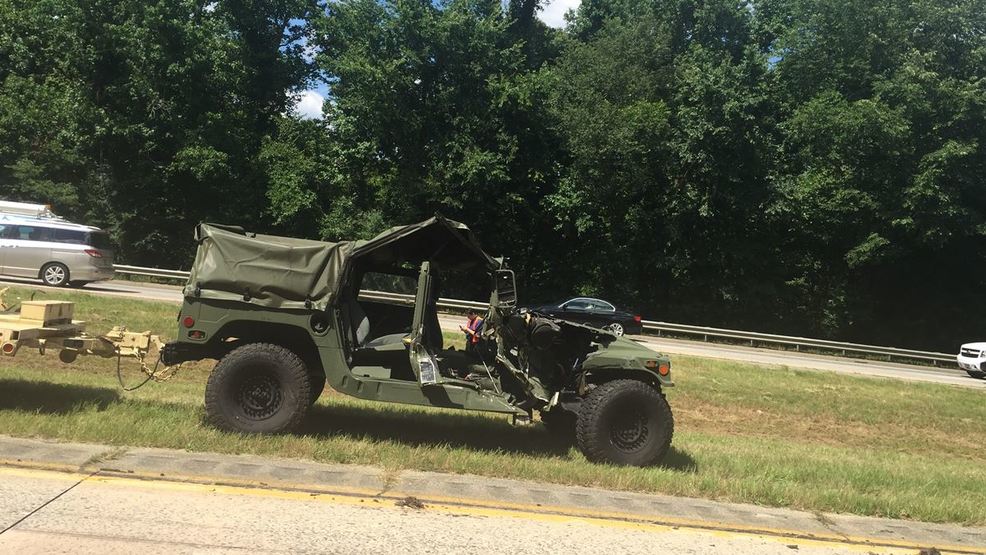 National Guard Humvee, armored vehicle collide on I-16 | WGXA