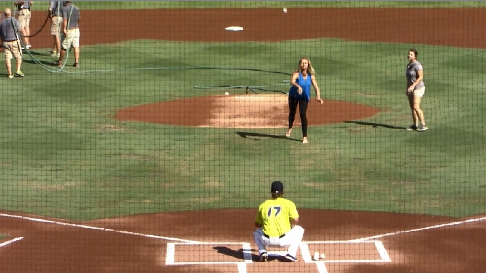 WACH: Chief Meteorologist Dana Fulton throws out first pitch at ...